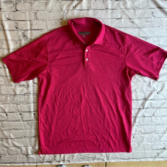 Pebble Beach | Shirts | Pebble Beach Dry Luxe Performance Pink Mens ...